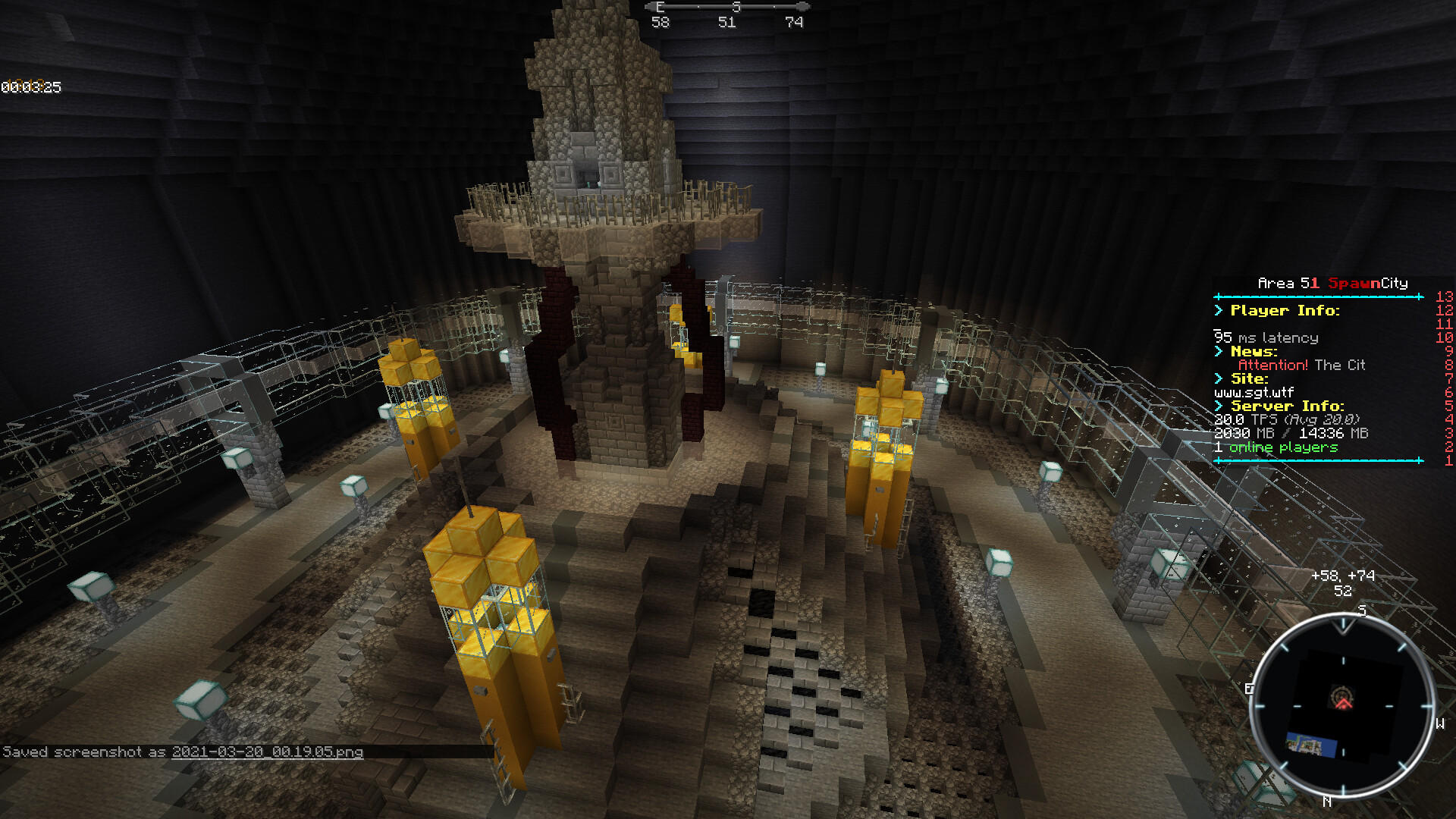 communication tower partial underground Minecraft Map