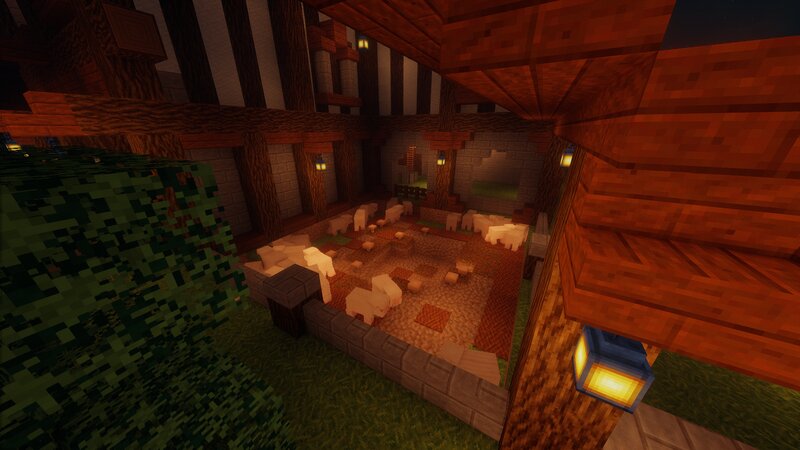 Medieval Animal Barn/Stable Minecraft Map