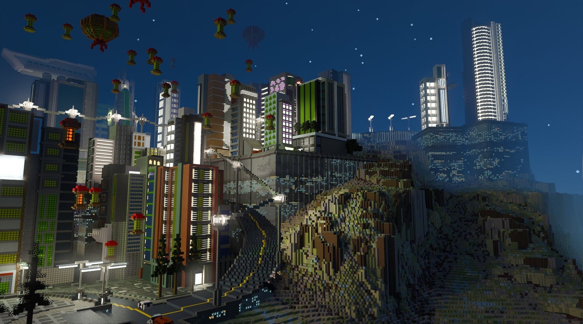 City of Ampere on its Magnificence Minecraft Map