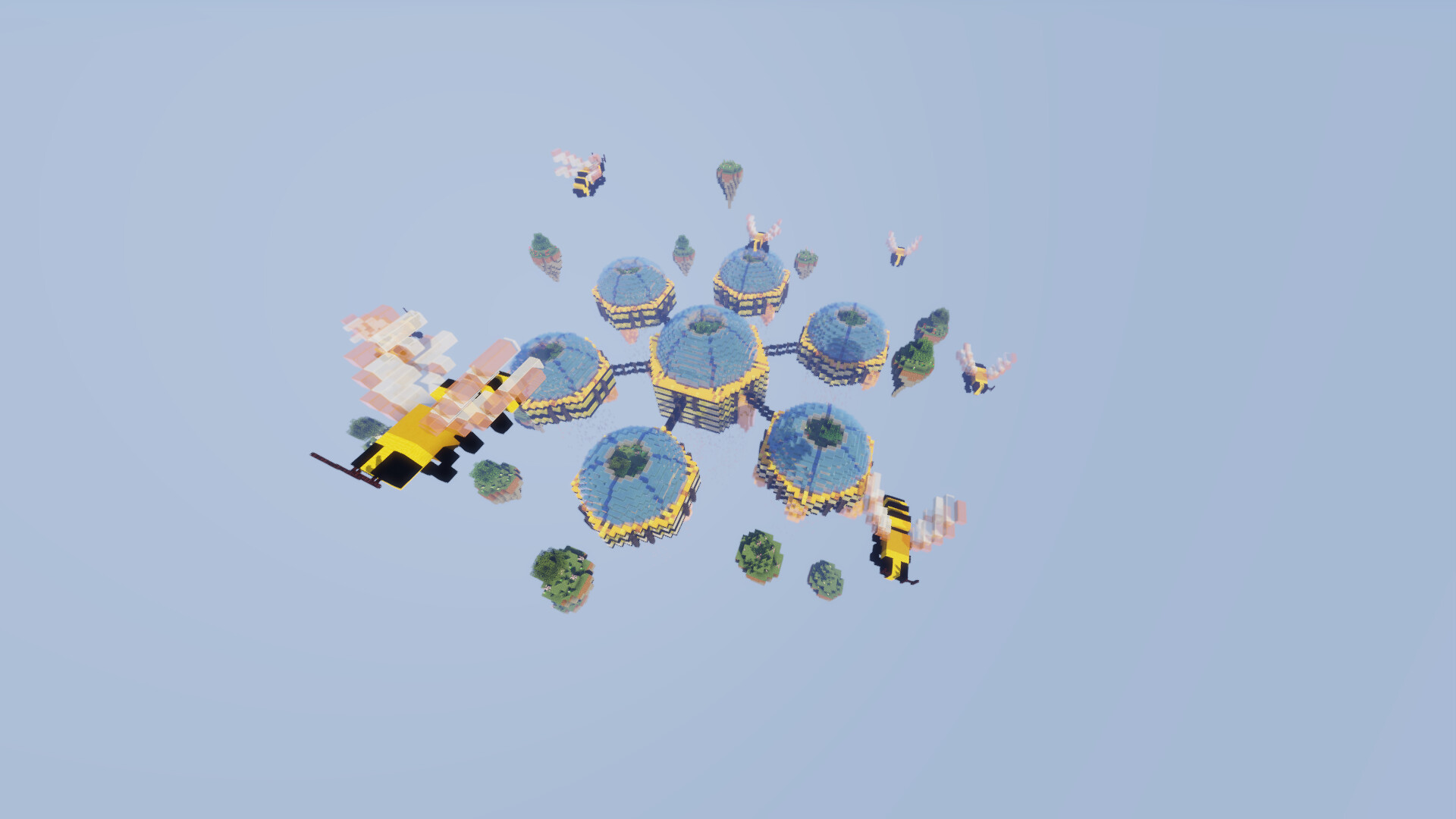 Floating Bee Hive Minecraft Map