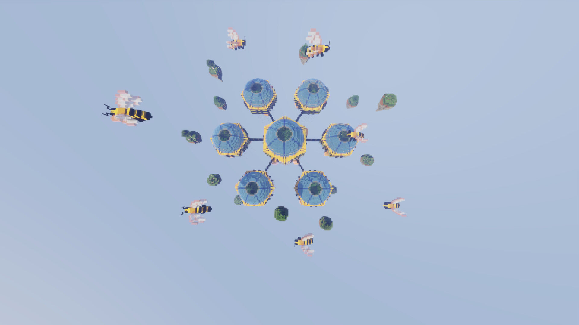 Floating Bee Hive Minecraft Map