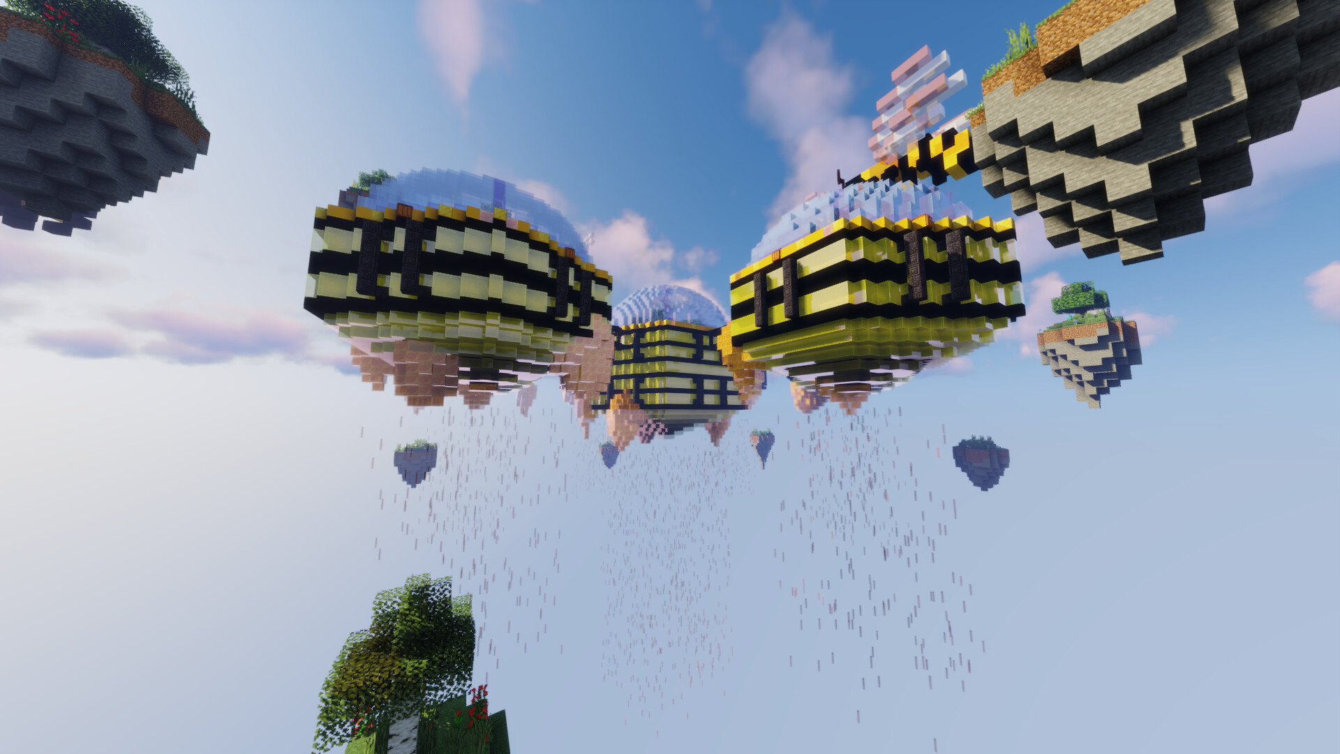 Floating Bee Hive Minecraft Map