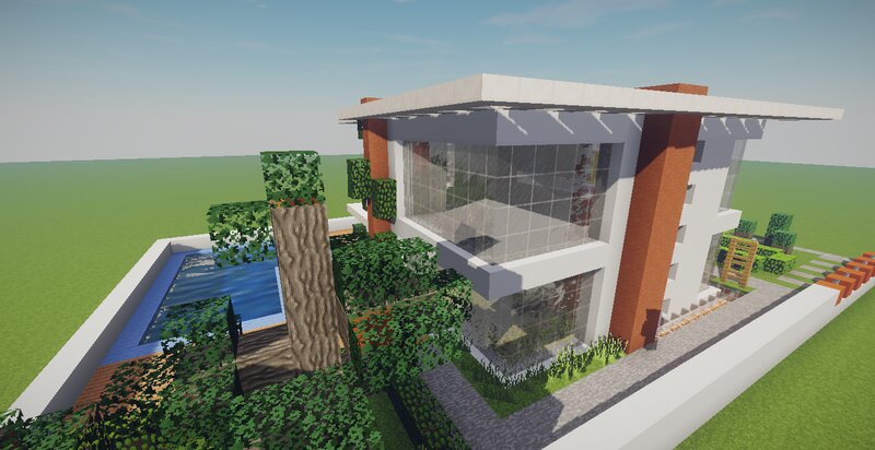 Modern House #60 Map + Schematics Minecraft Map