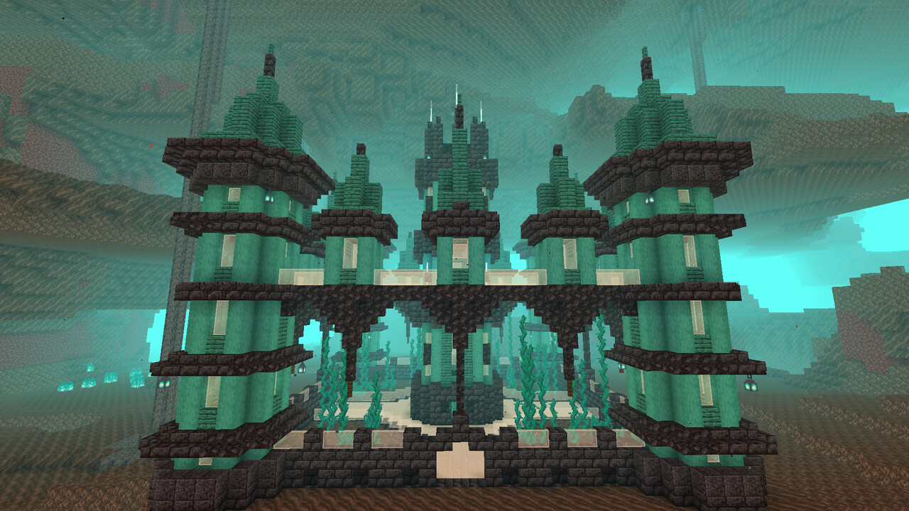 Nether Castle Courtyard! (INSANE) Minecraft Map