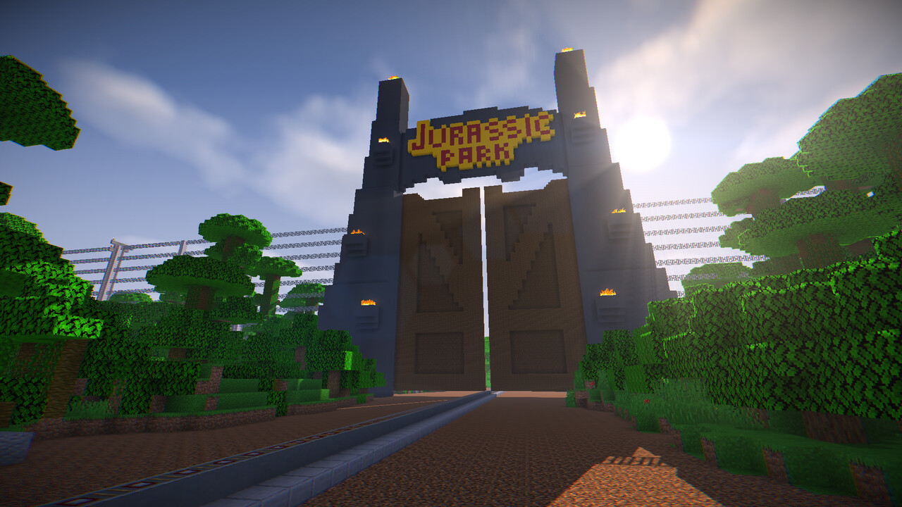 Jurassic Park Main Gates Minecraft Map