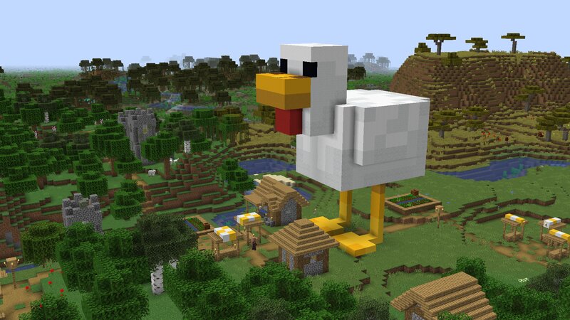 Chicken Mob Statue Minecraft Map