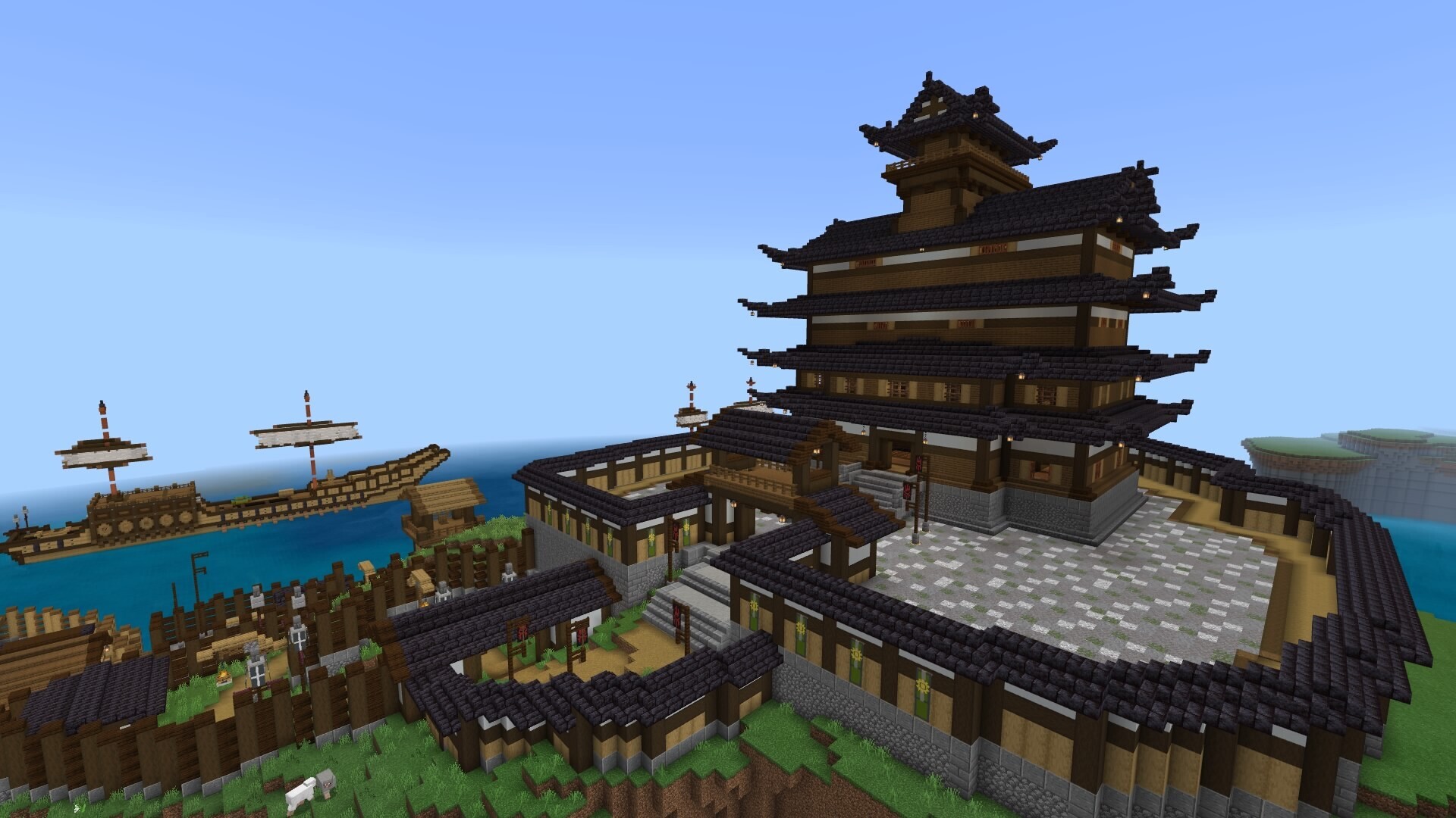 Japanese Castle from Ghost of Tsushima in Minecraft. Minecraft Map