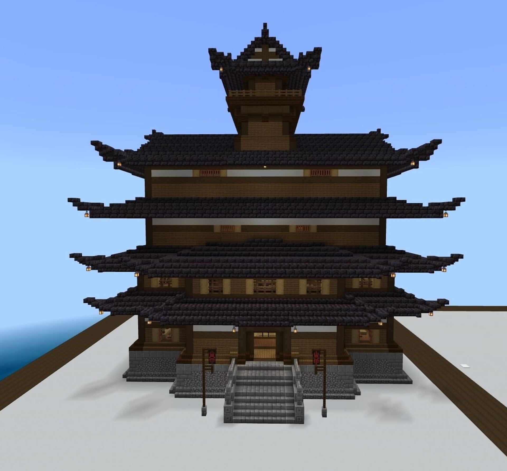 Japanese Castle from Ghost of Tsushima in Minecraft. Minecraft Map