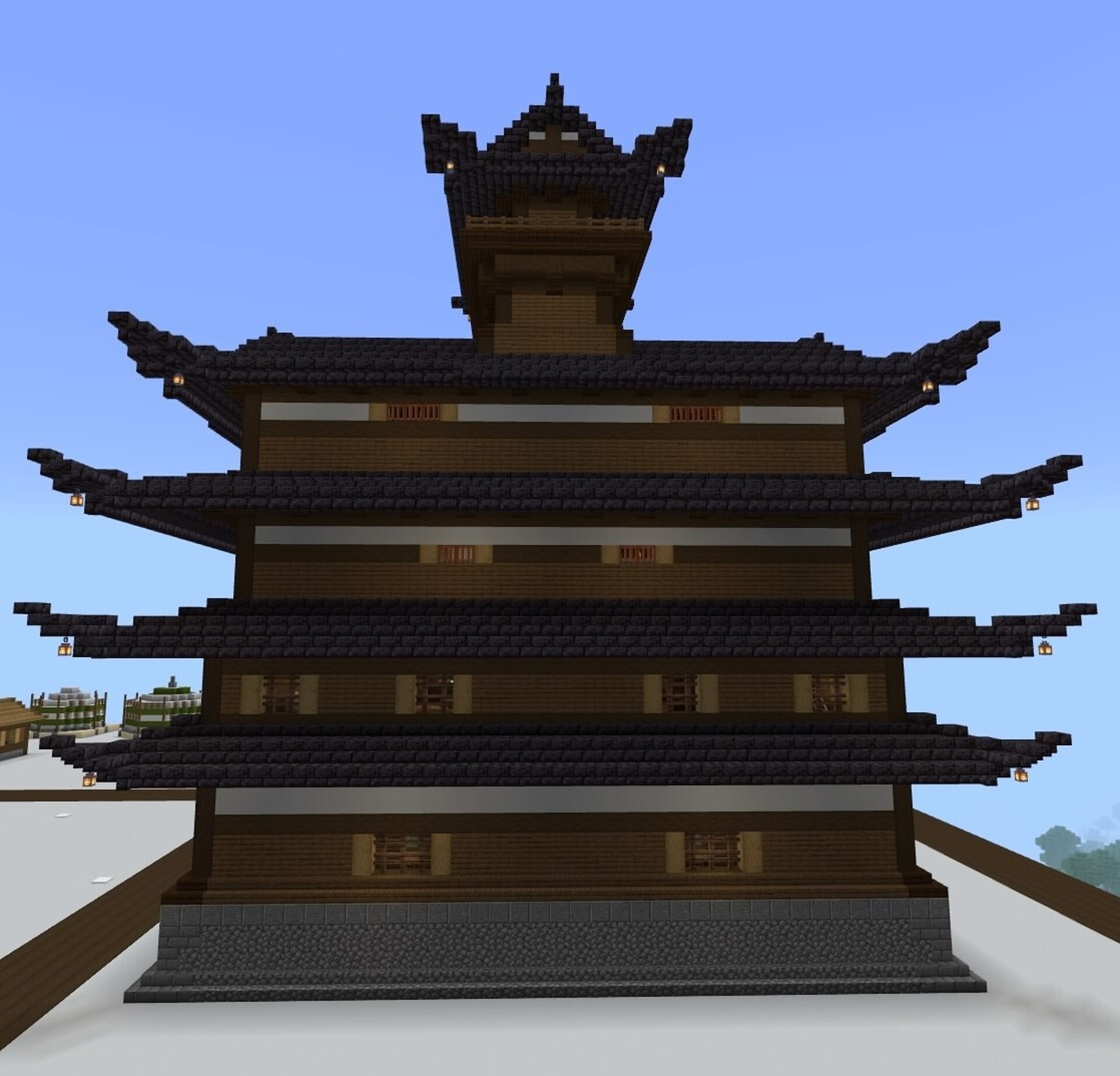 Japanese Castle from Ghost of Tsushima in Minecraft. Minecraft Map
