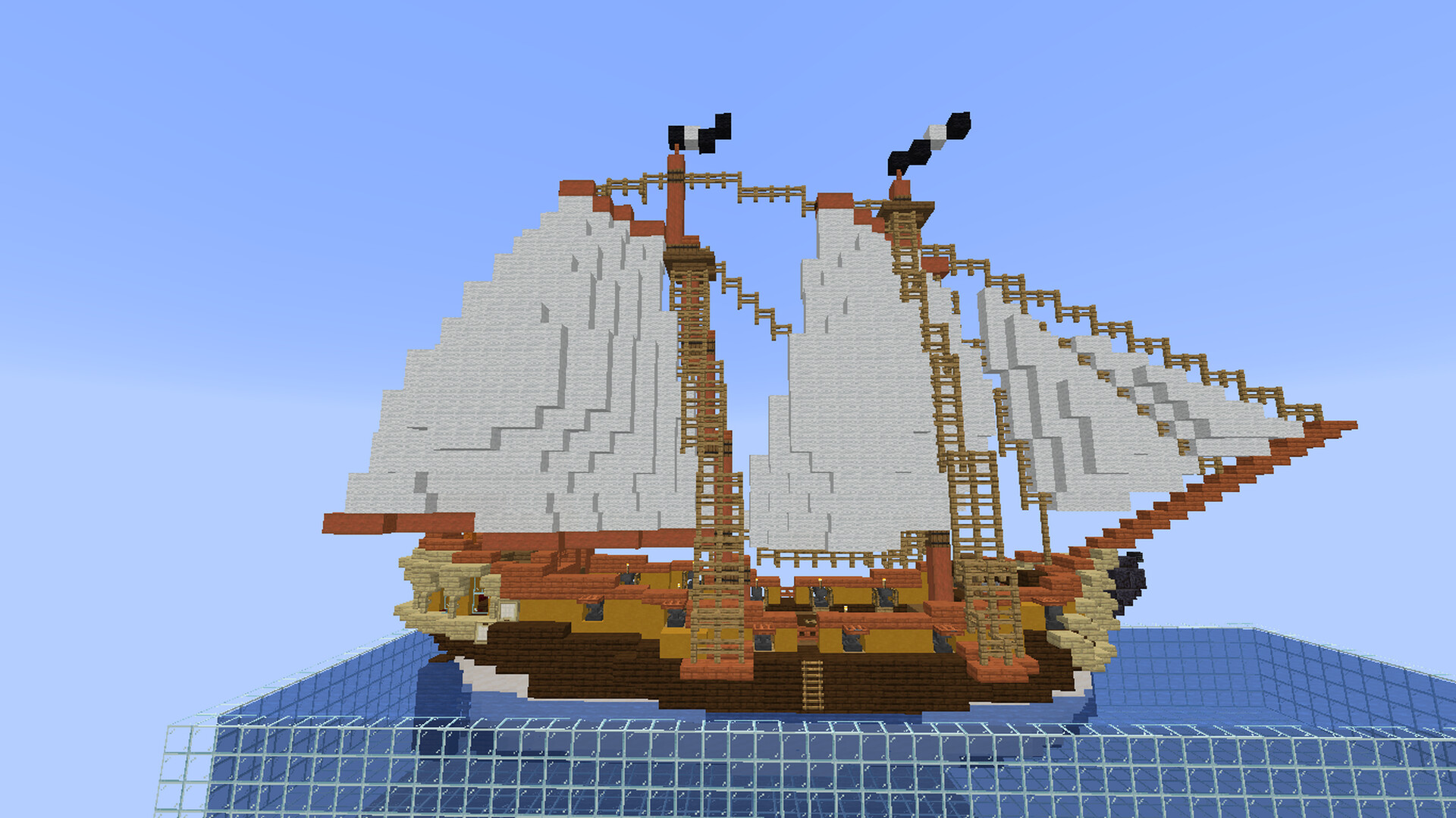 'Ferret' - 12-gun Sloop with a 2-mast refit Minecraft Map