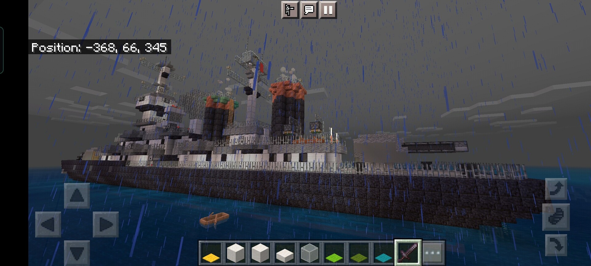 Customised Battleship (interior +functioning weapon system +escort ...