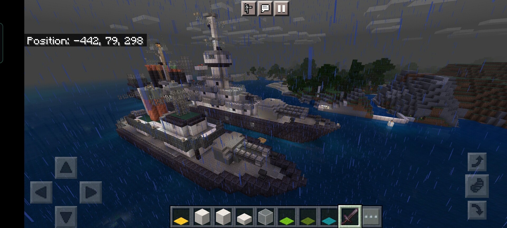 Customised Battleship (interior +functioning weapon system +escort ...