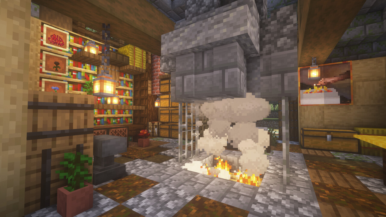 Swamp House With Detailed Interior [download] Minecraft Map