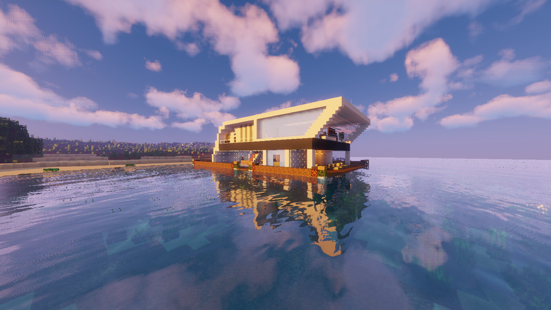 Modern Mansion 4 - Modern Beach Mansion/Modern House Minecraft Map