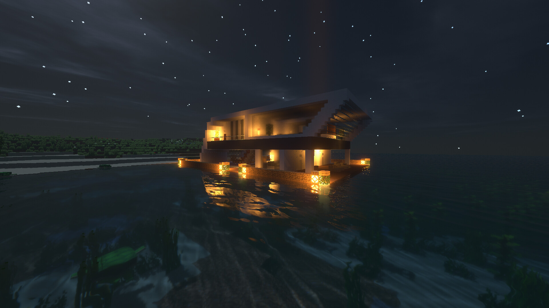 Modern Mansion 4 - Modern Beach Mansion/Modern House Minecraft Map