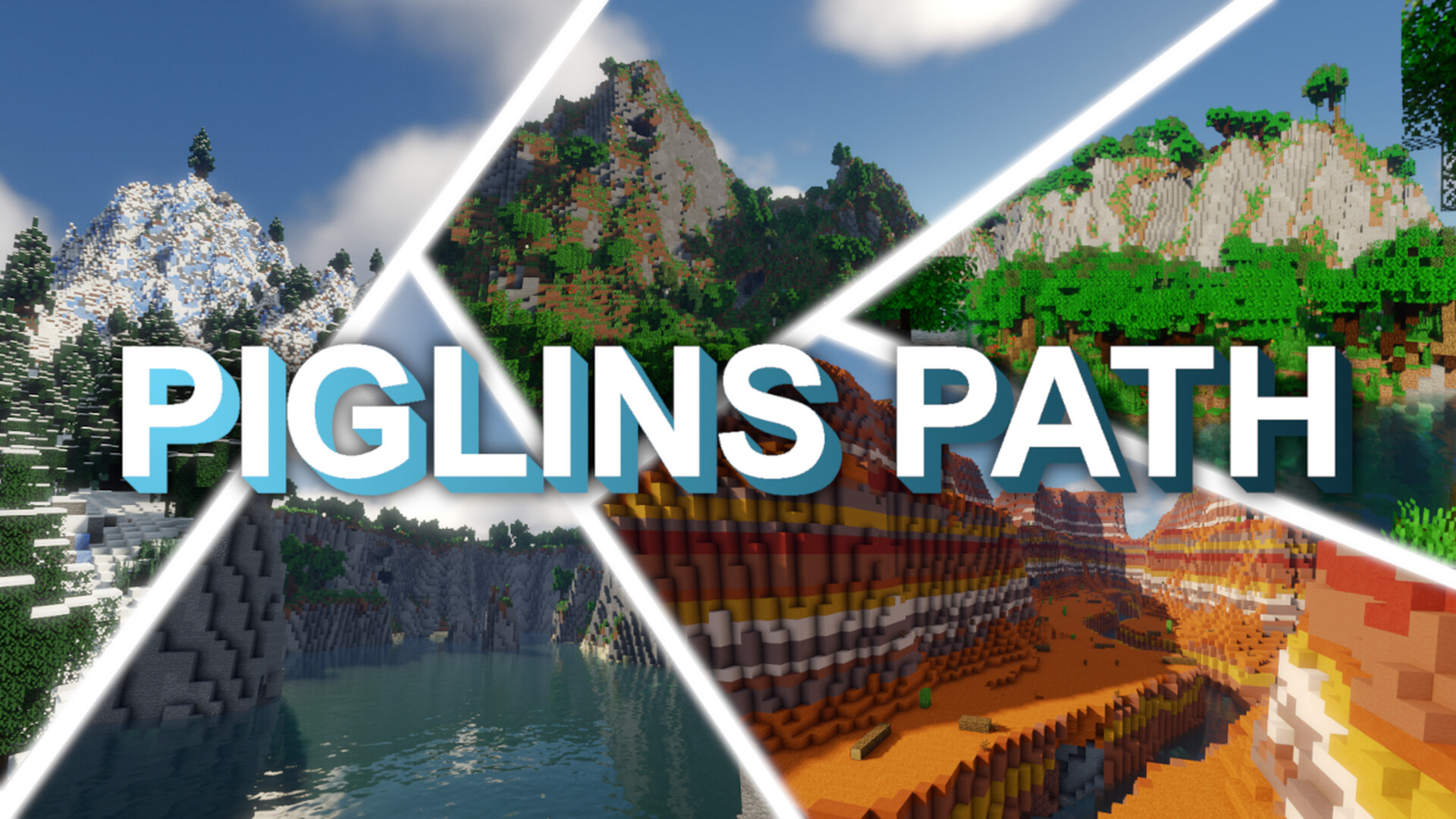 Piglin's Path - Custom Terrain Survival Map 5000 x 5000 Minecraft Map