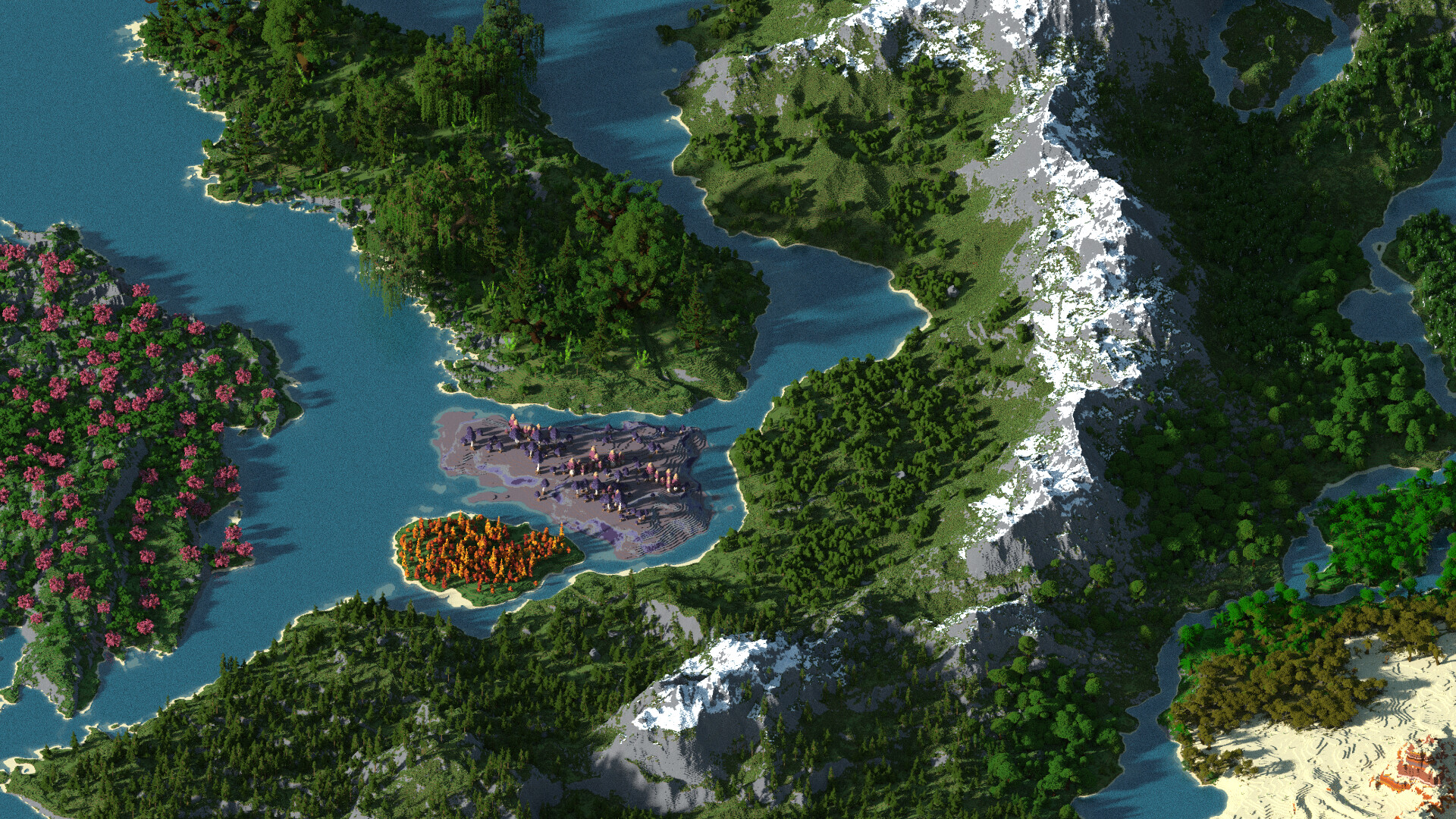 Multibiome world - 4000x4000 WorldPainter Minecraft Map