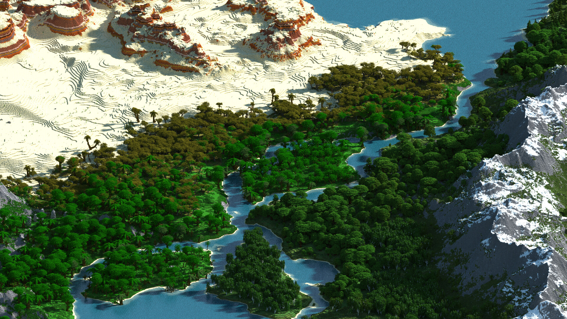 Multibiome world - 4000x4000 WorldPainter Minecraft Map