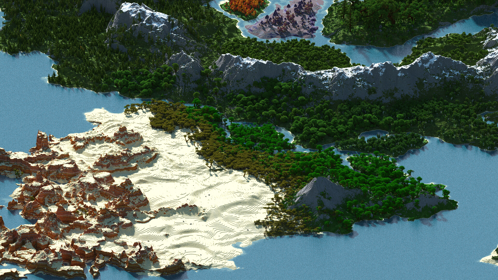 Multibiome world - 4000x4000 WorldPainter Minecraft Map