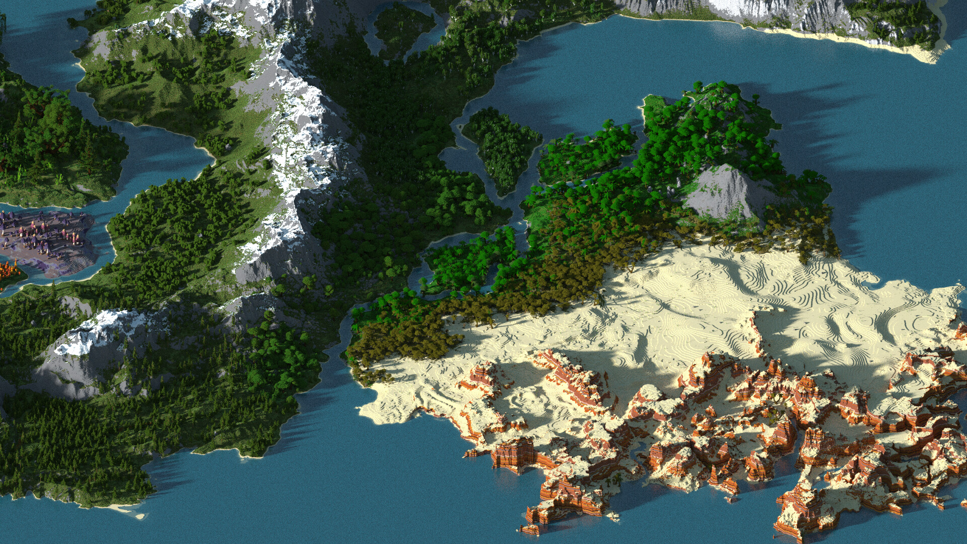 Multibiome world - 4000x4000 WorldPainter Minecraft Map