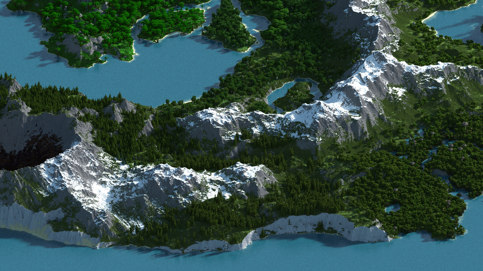Multibiome world - 4000x4000 WorldPainter Minecraft Map