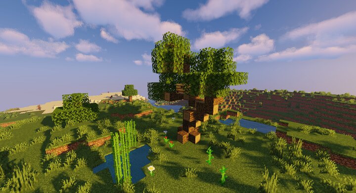 Minecraft custom tree with a little pond Minecraft Map