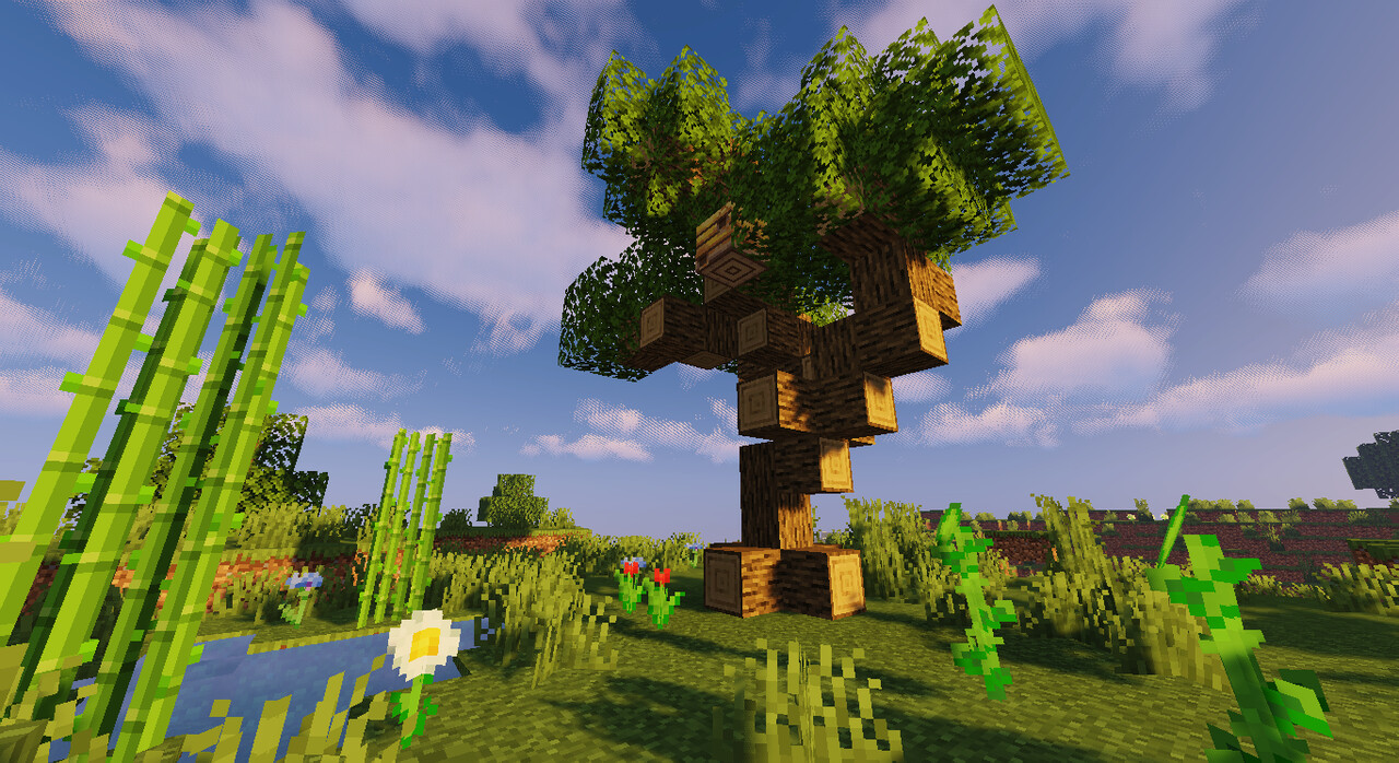 Minecraft custom tree with a little pond Minecraft Map