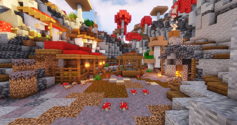 Toadstool Town Minecraft Map
