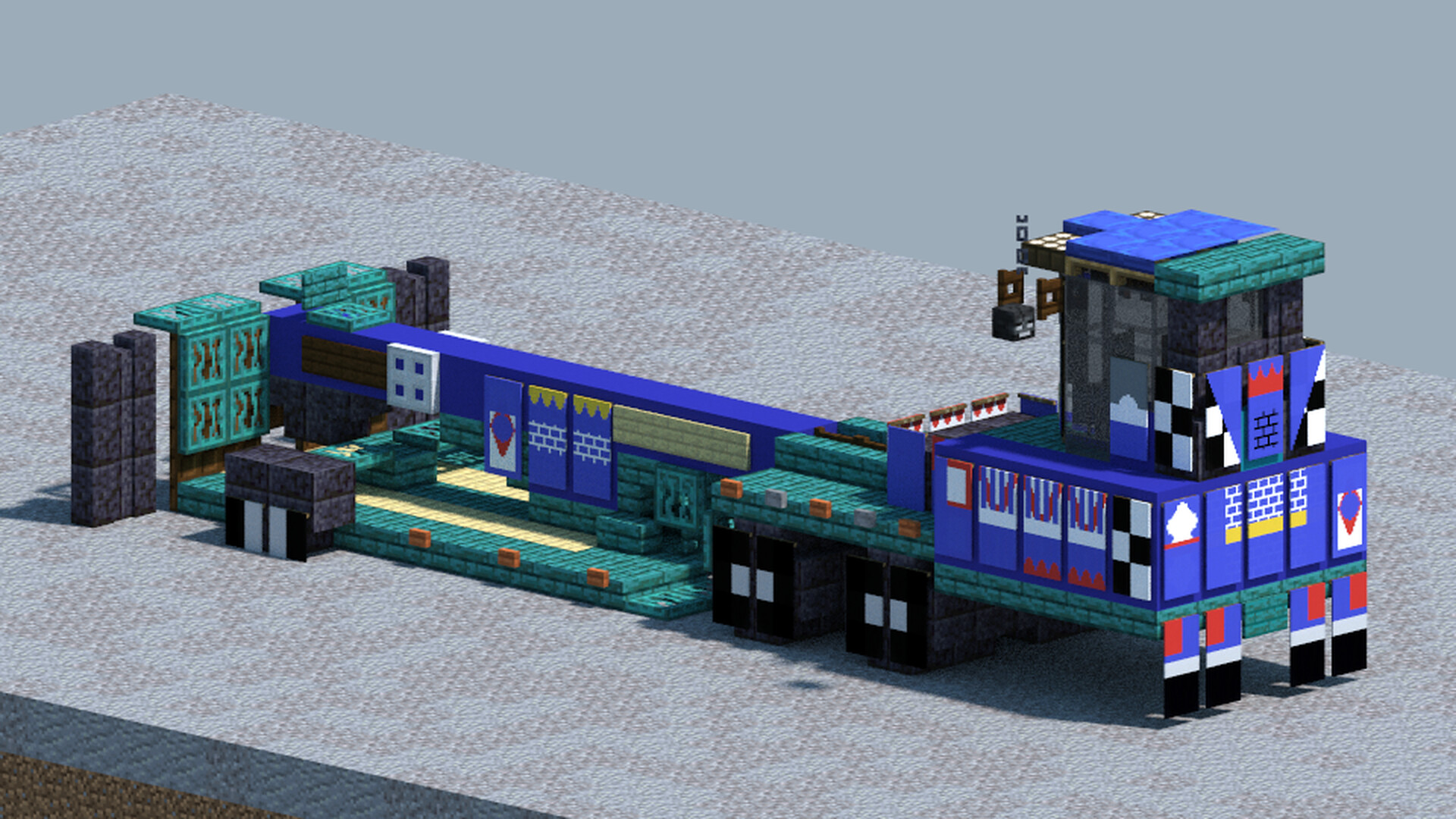 Truck/Tractor, pulling sled [With Download] Minecraft Map