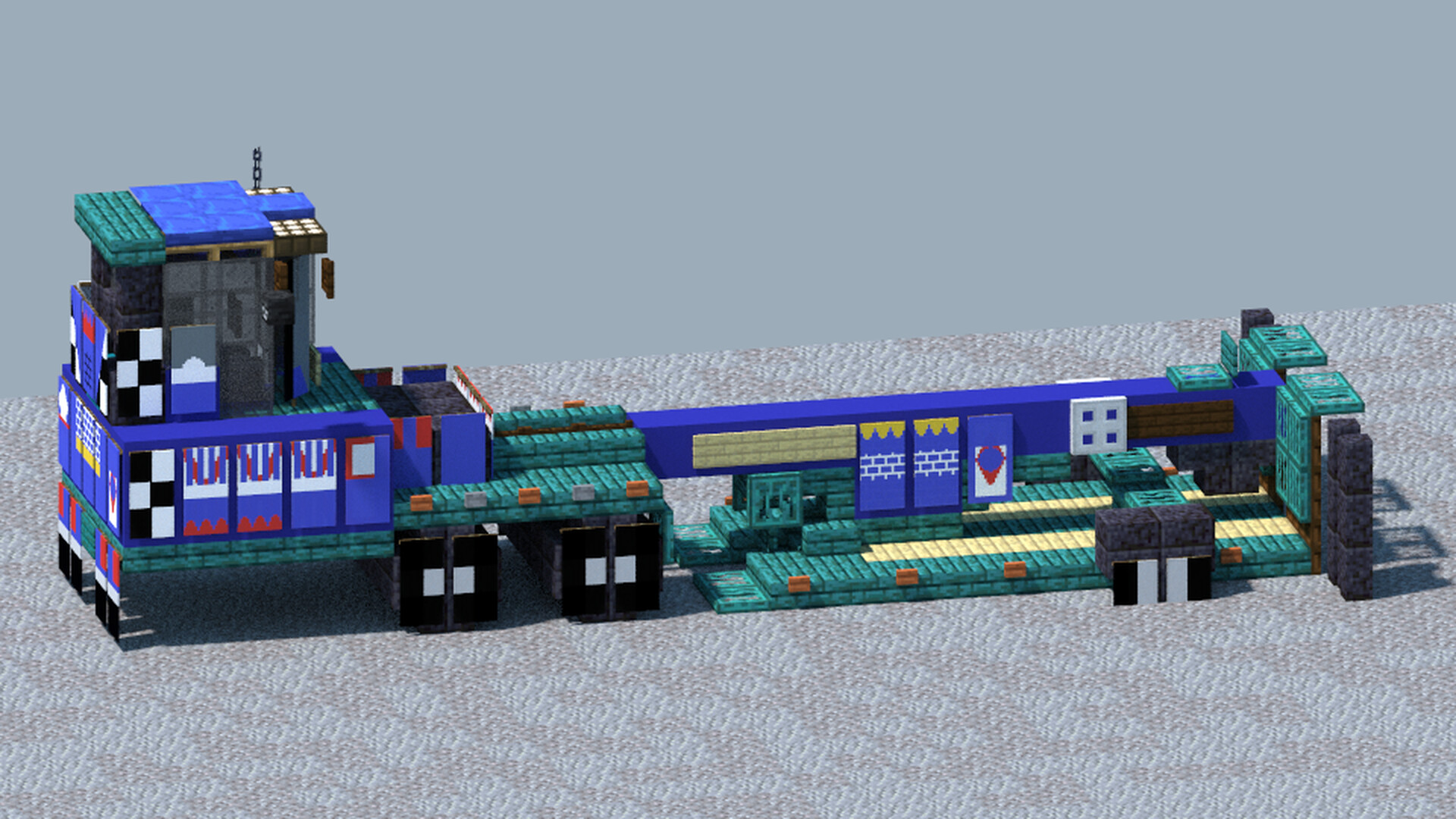 Truck/Tractor, pulling sled [With Download] Minecraft Map