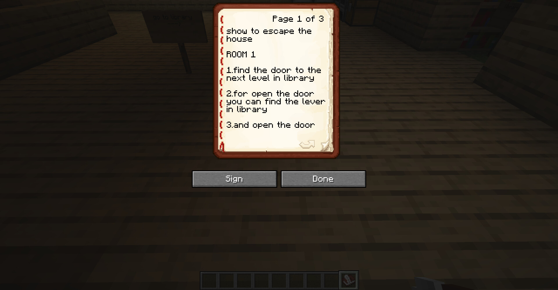 ESCAPE THE ROOM Minecraft Map