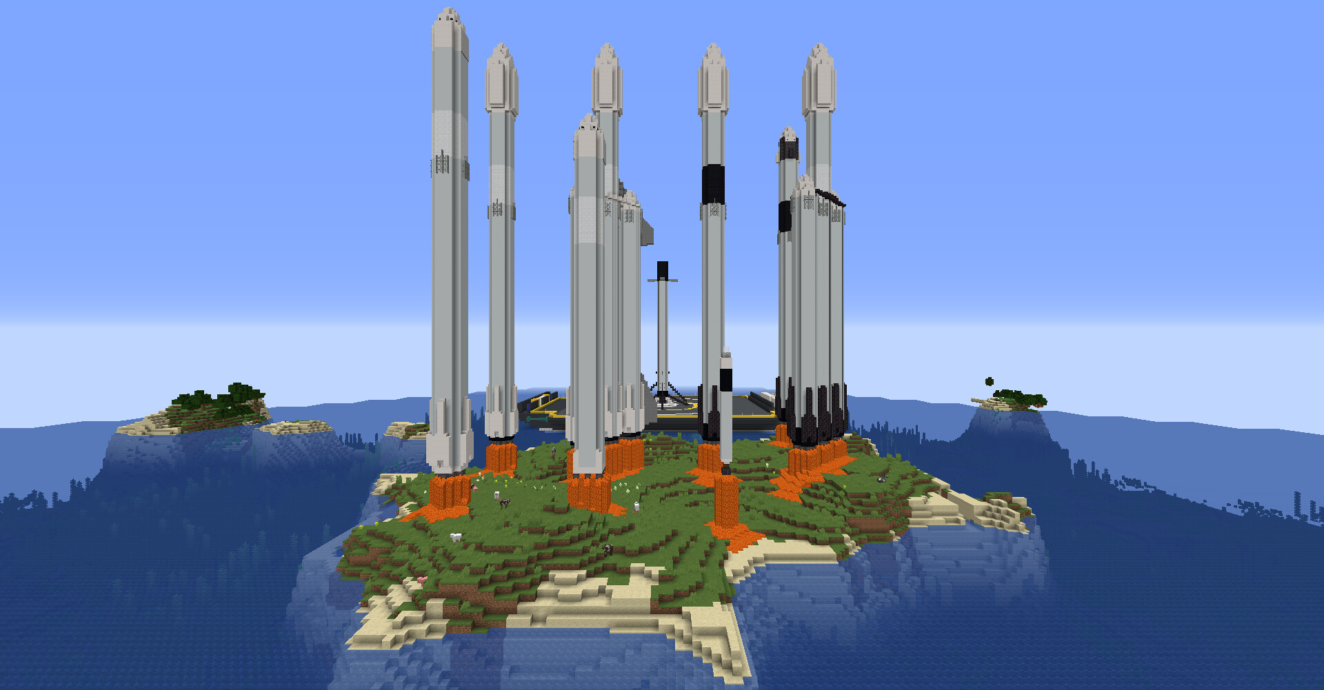 All SpaceX Rockets (1.16.5 Java Edition) Minecraft Map