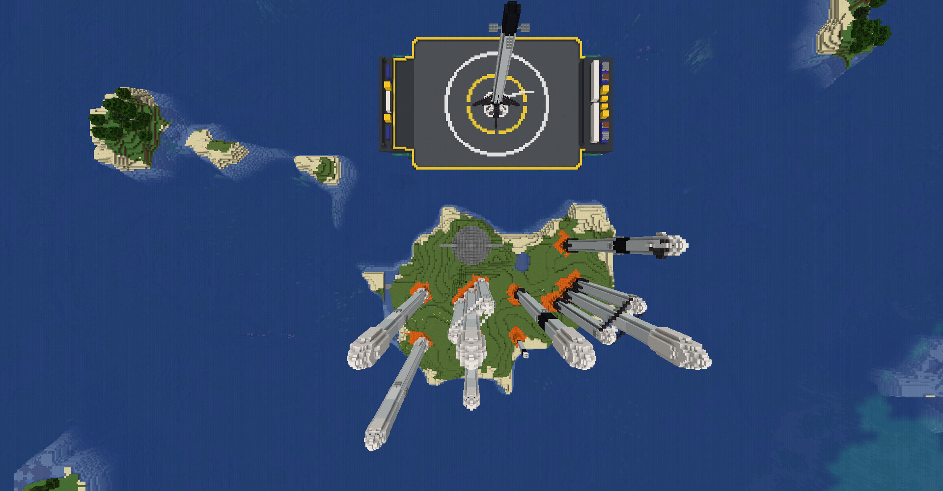 All SpaceX Rockets (1.16.5 Java Edition) Minecraft Map
