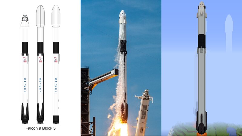 All SpaceX Rockets (1.16.5 Java Edition) Minecraft Map