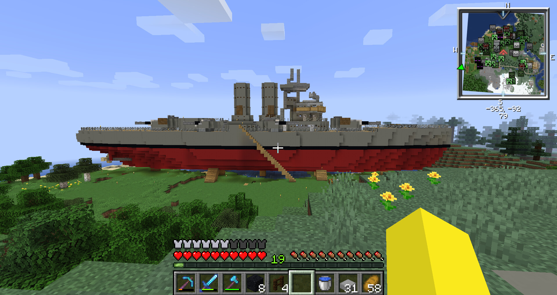My 2nd ever ship survival build :D [1:1] Minecraft Map