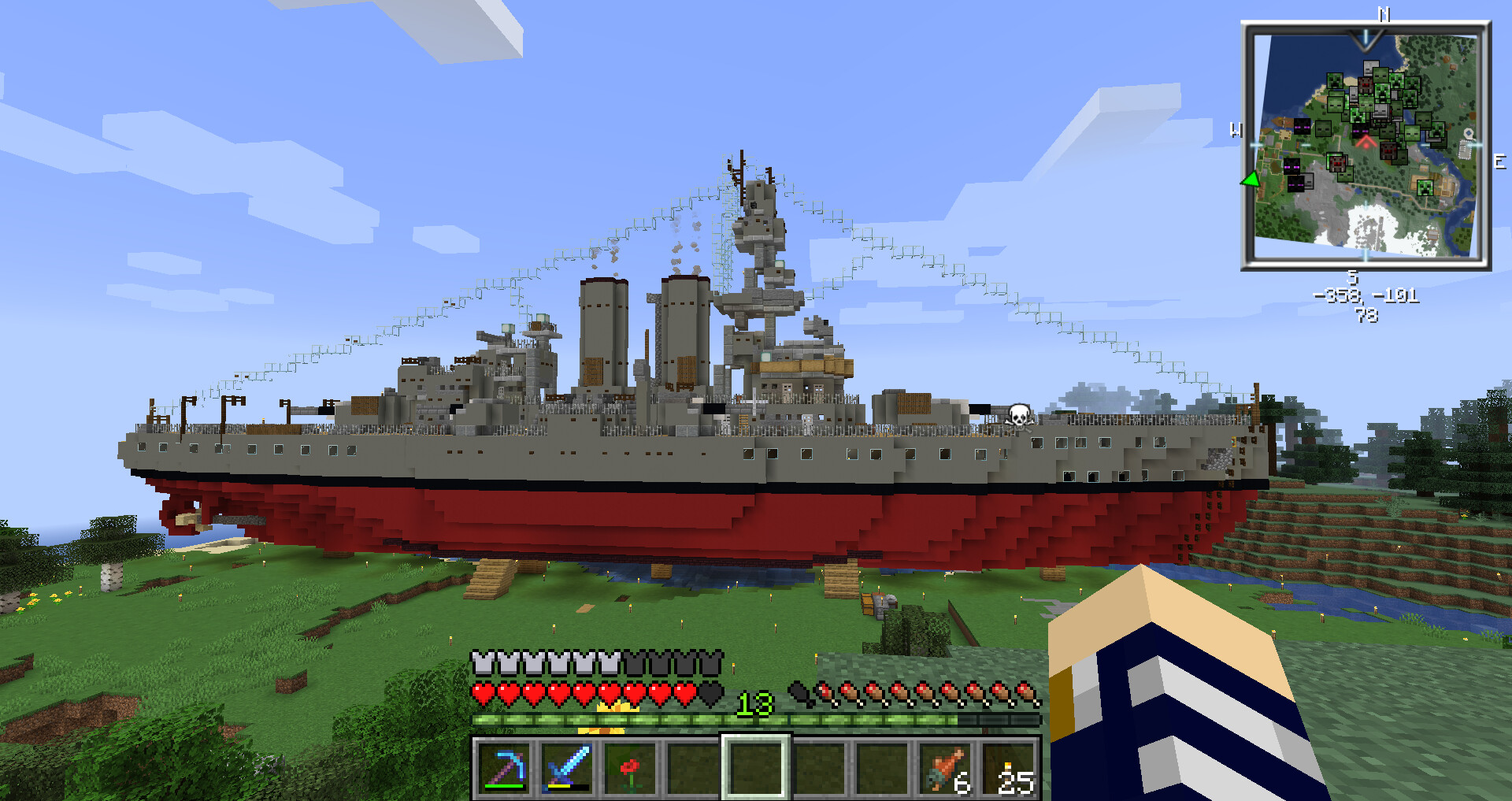 My 2nd ever ship survival build :D [1:1] Minecraft Map