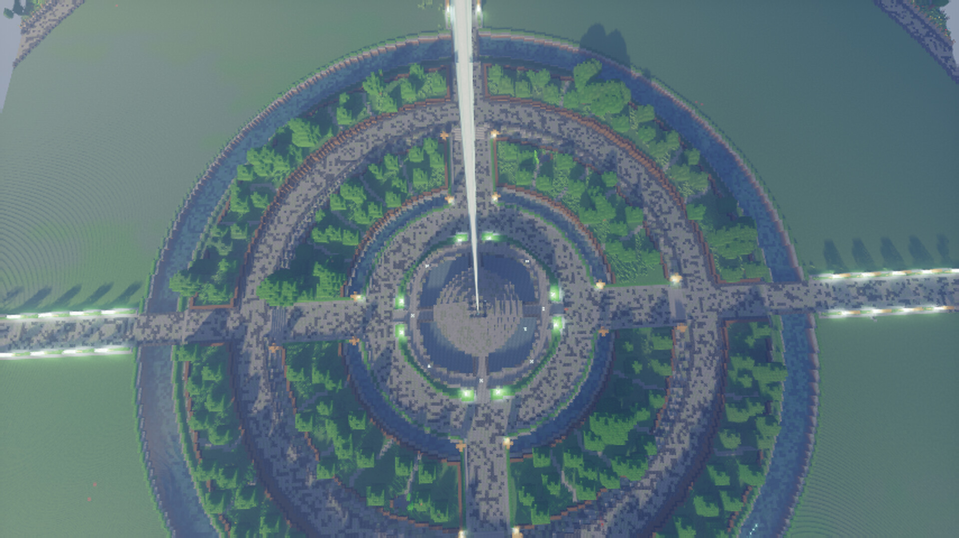 [Wolferus's Monthly Build] Deepslate Rings (spawn/hub) Minecraft Map