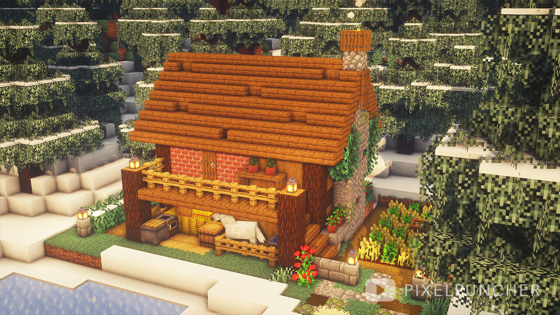 Snowy Cabin Minecraft Map