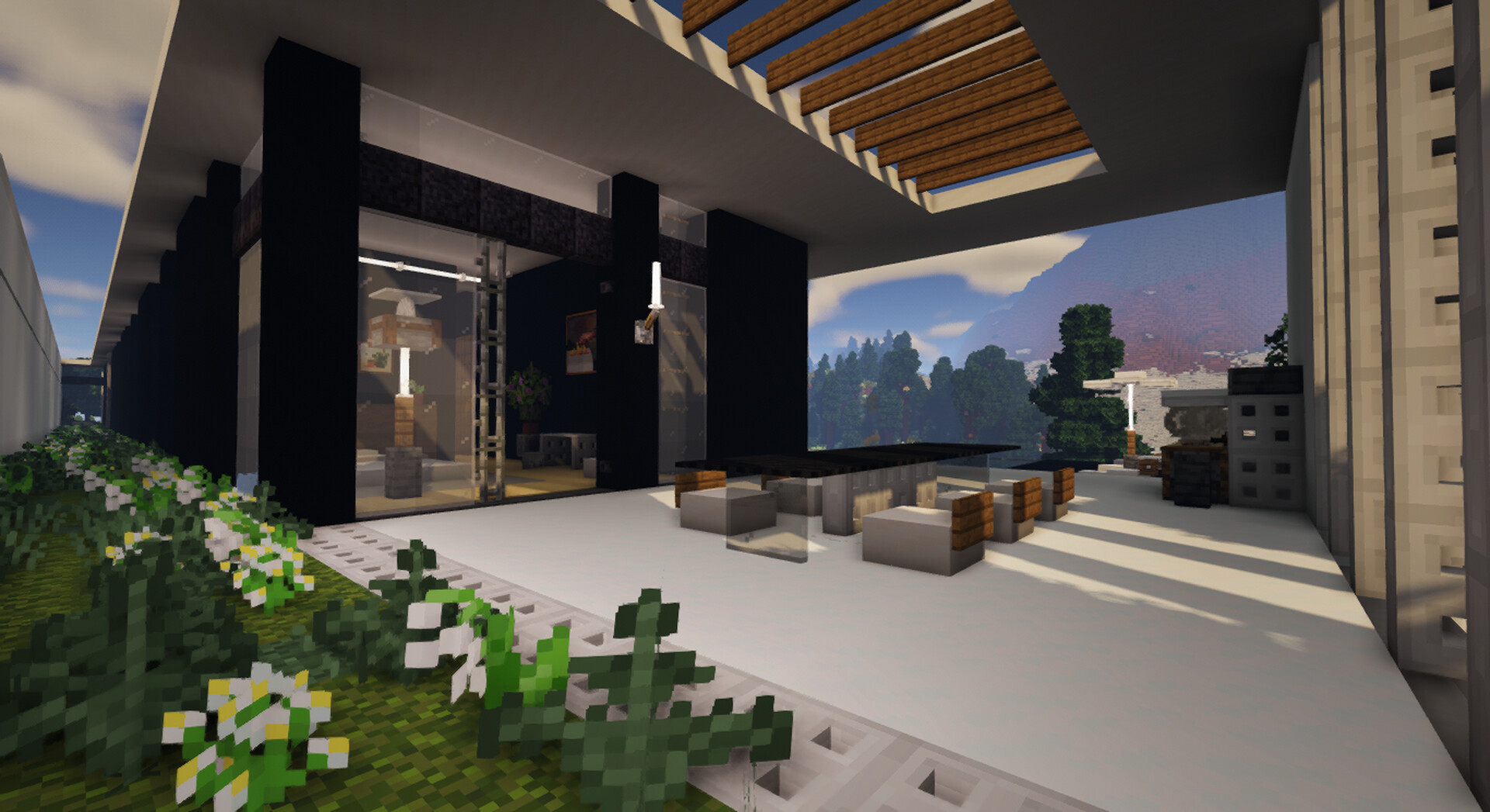 Modern Forest House Minecraft Map