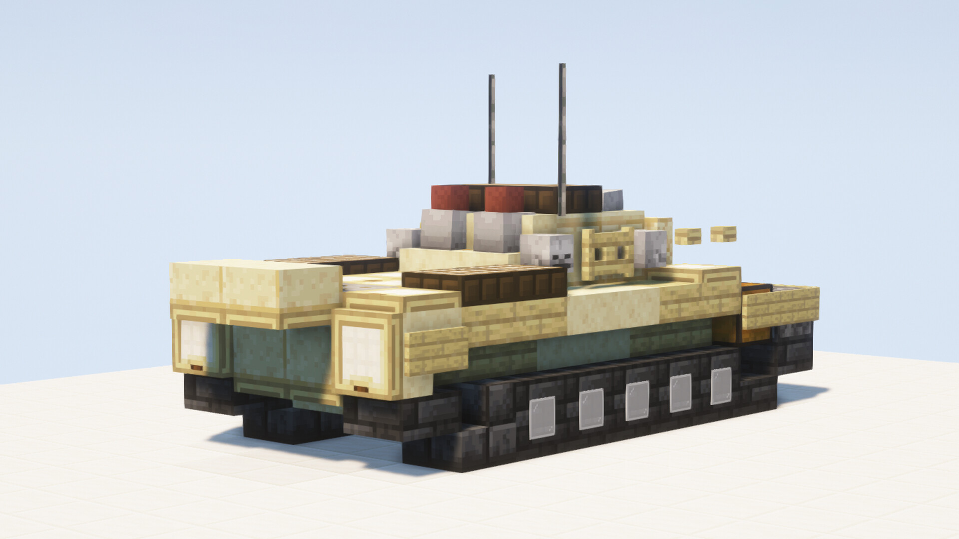 Cruiser Mk.VI Crusader tank - 1.5:1 scale Minecraft Map