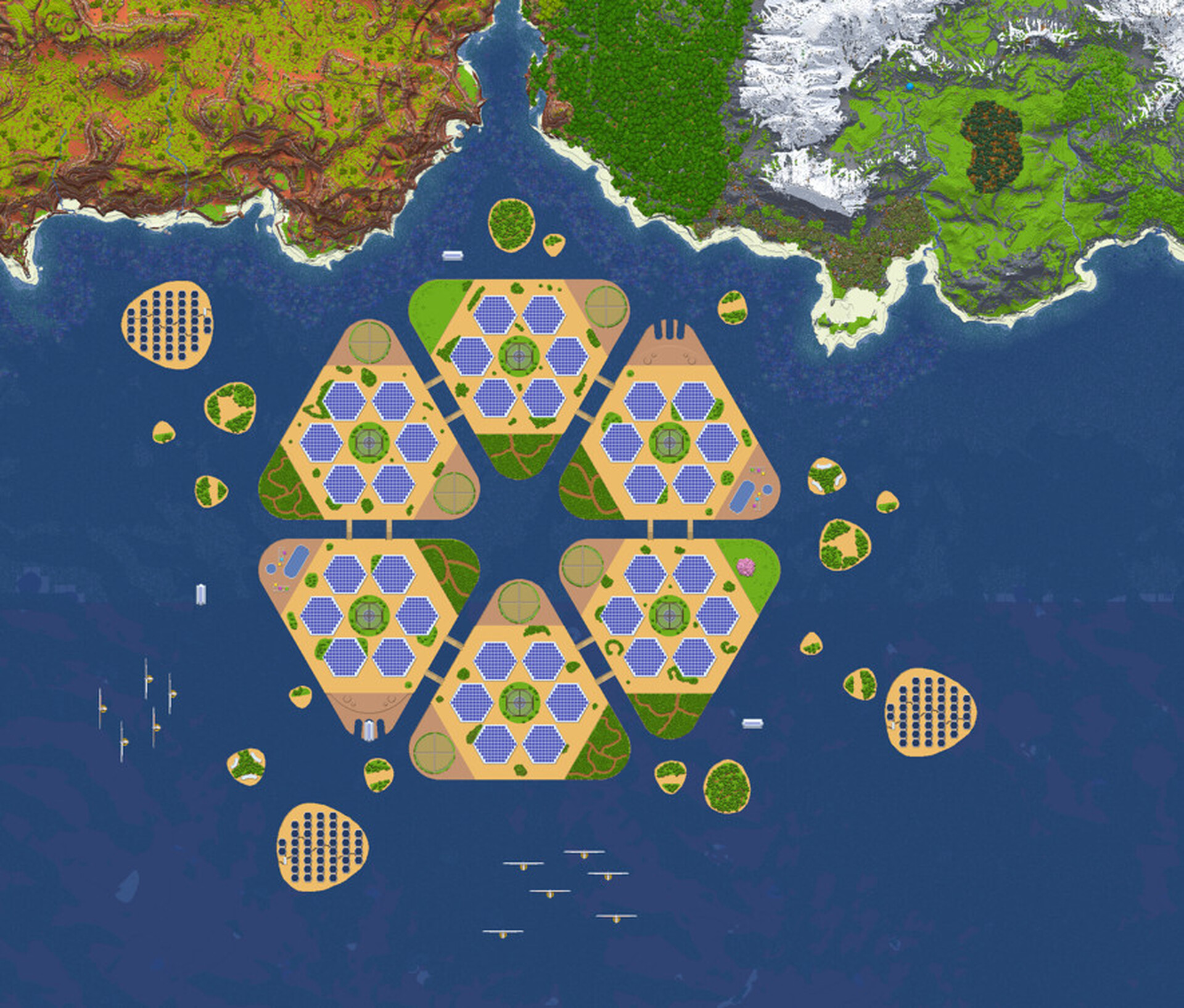 Oceanix City (NVIDIA Community Event Entry) Minecraft Map