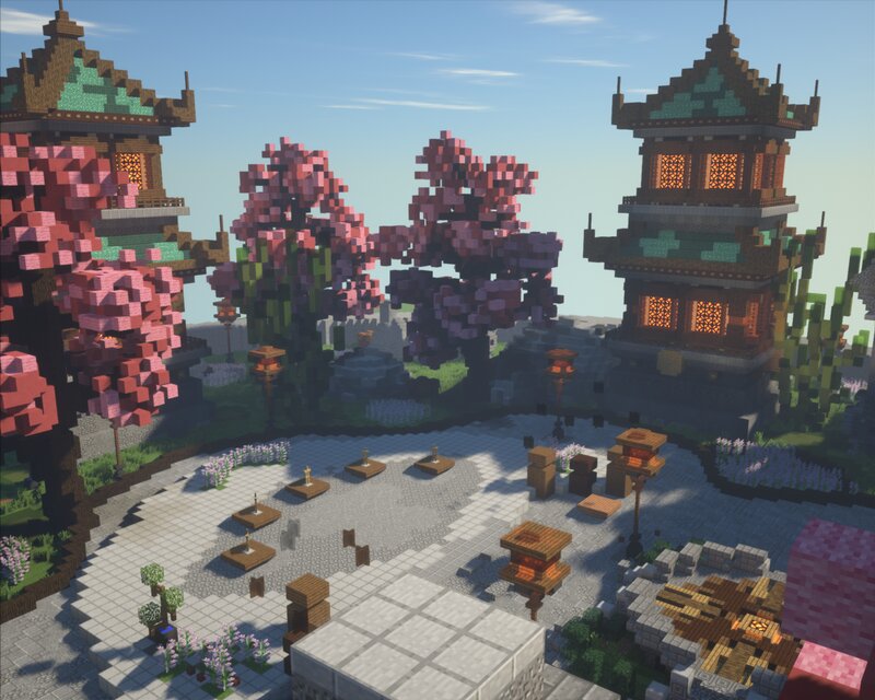 🏯 Japanese Lobby |250x250| 🏯 Minecraft Map
