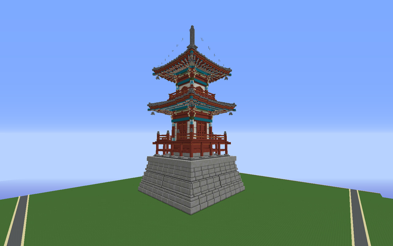 Josho-in Double Tower Pagoda - 上生院 二重塔 Minecraft Map