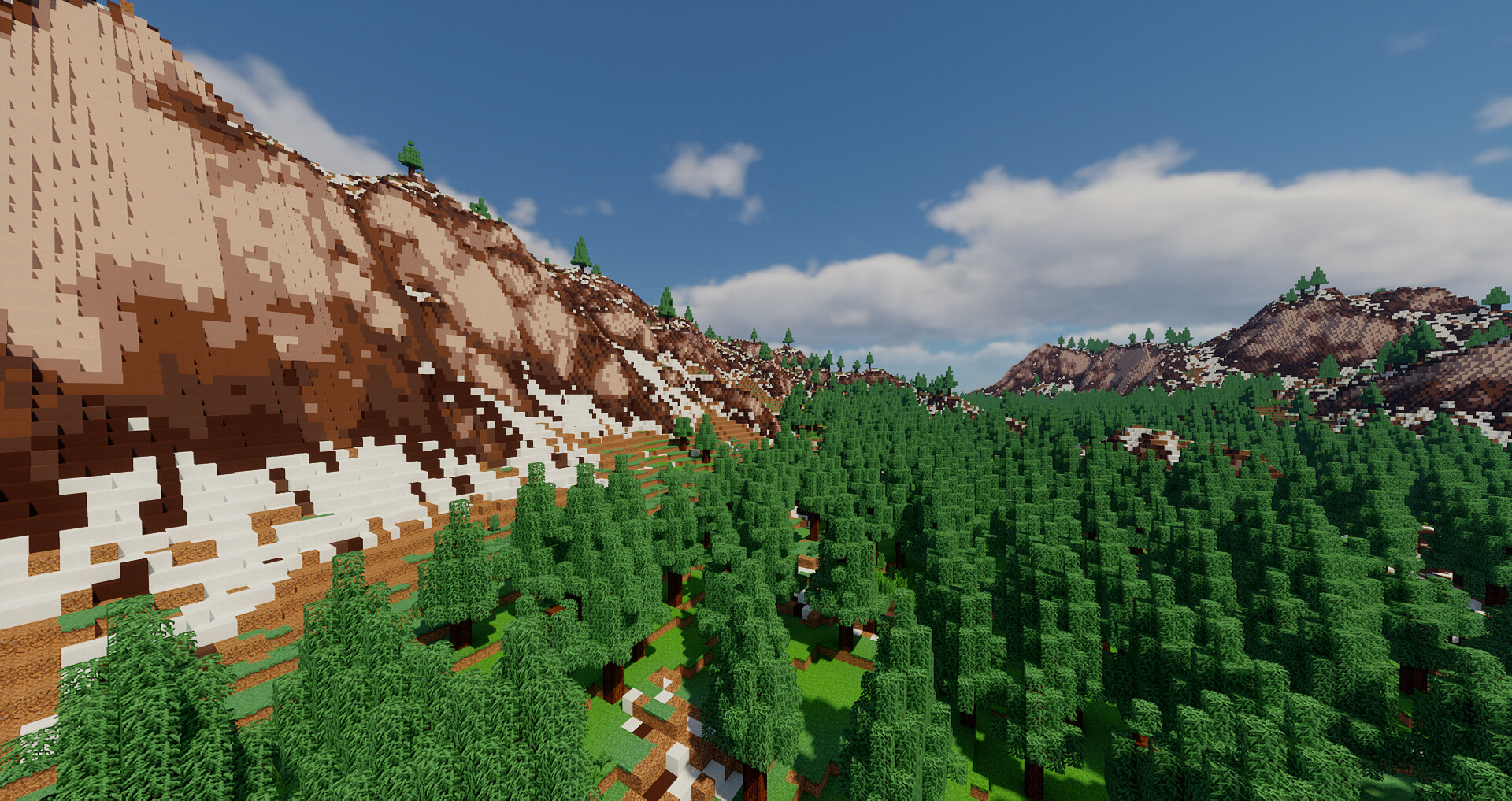 Terraformed Mountain Minecraft Map