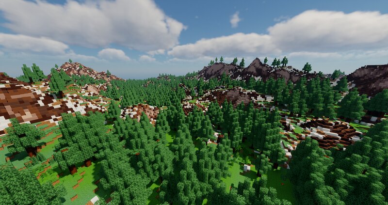 Terraformed Mountain Minecraft Map