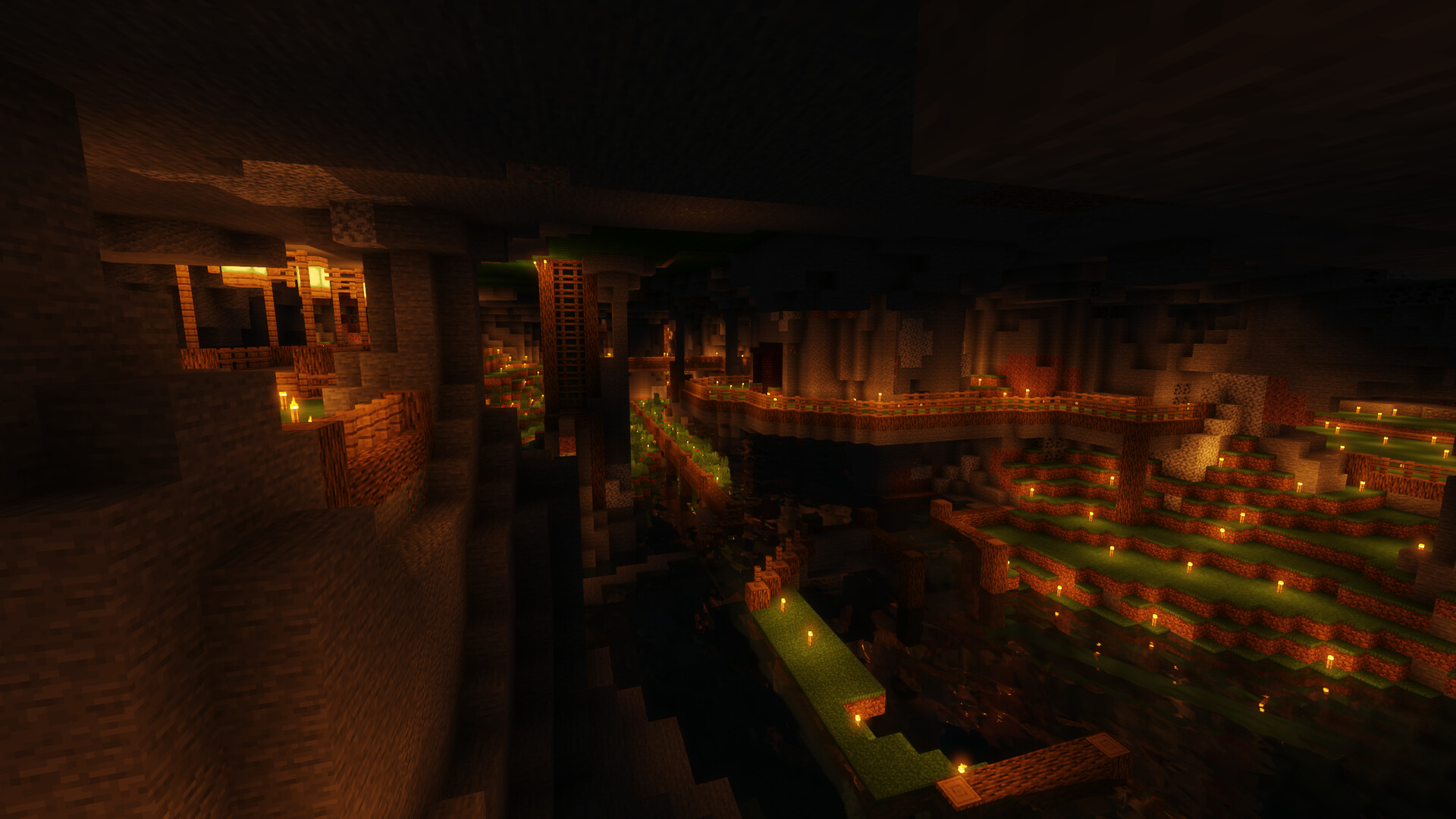 Underground Cave Base Concept Minecraft Map