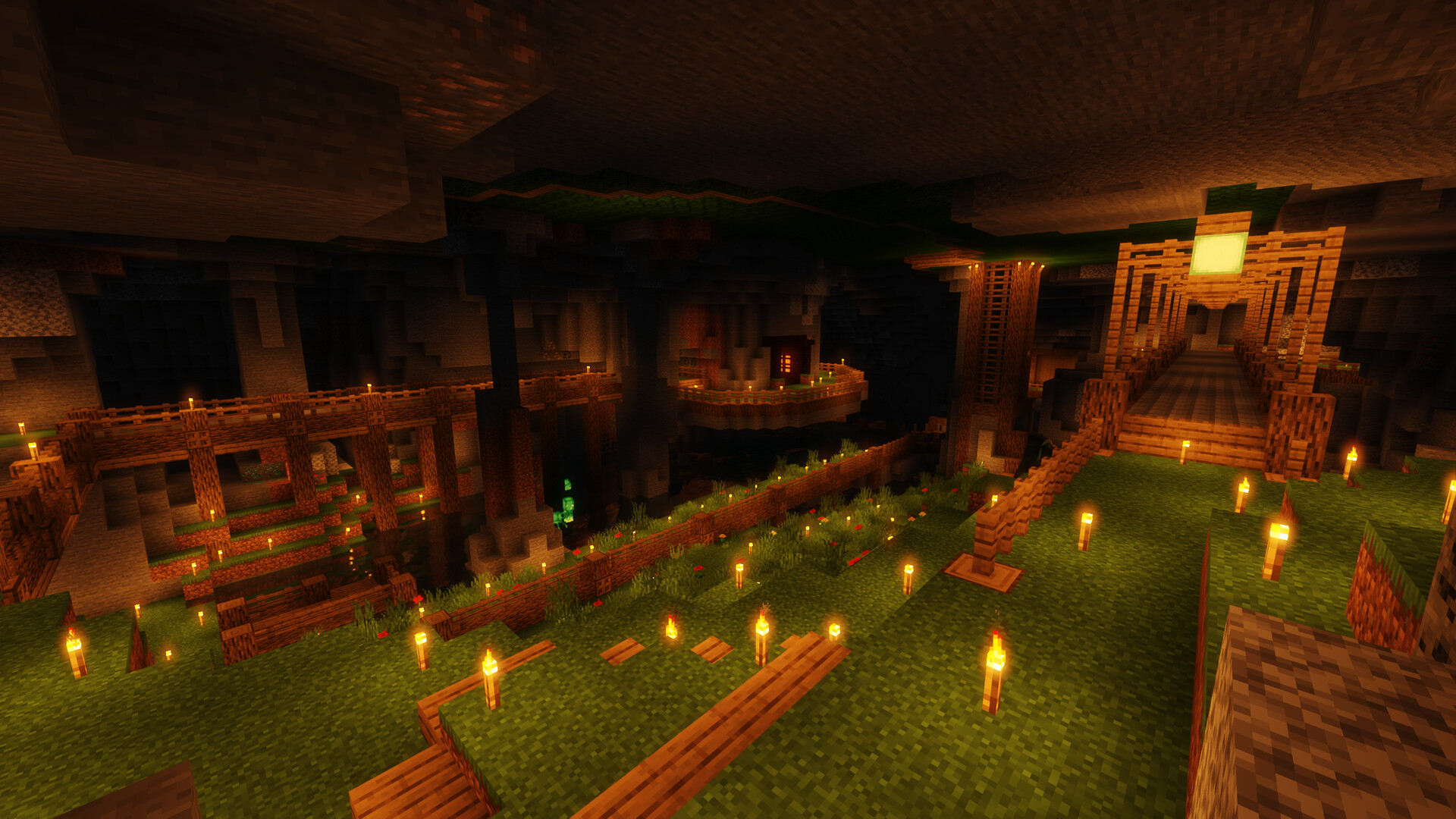 Underground Cave Base Concept Minecraft Map