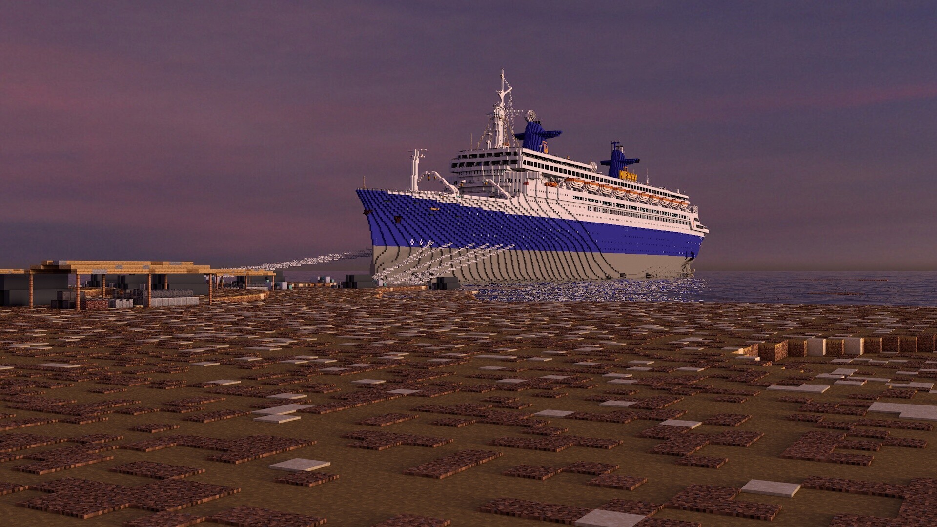 SS Blue Lady (SS Norway) being scrapped at Alang Minecraft Map