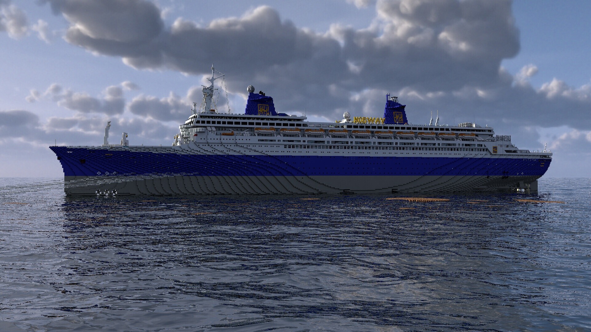 SS Blue Lady (SS Norway) being scrapped at Alang Minecraft Map