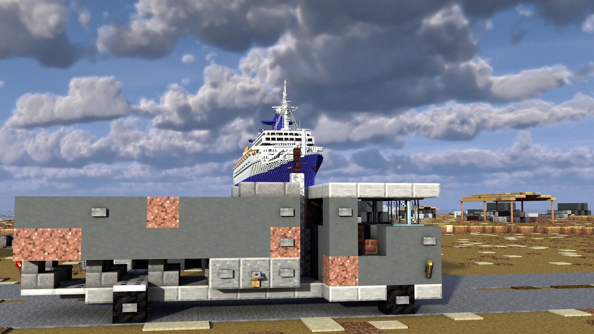 SS Blue Lady (SS Norway) being scrapped at Alang Minecraft Map